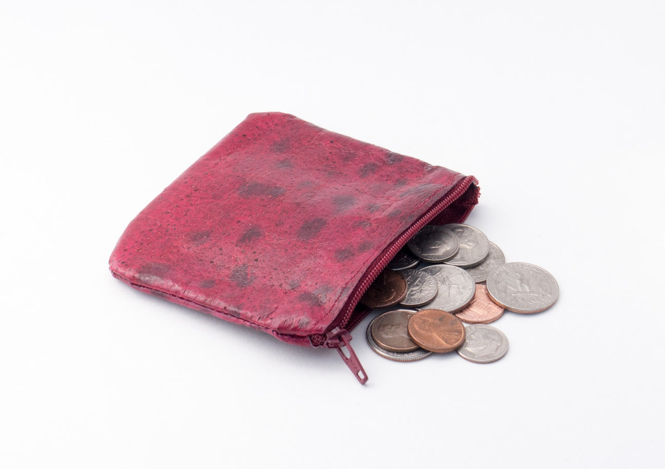 Fish Leather Coin Purse with Zipper (Small)|Fiskur Leather
